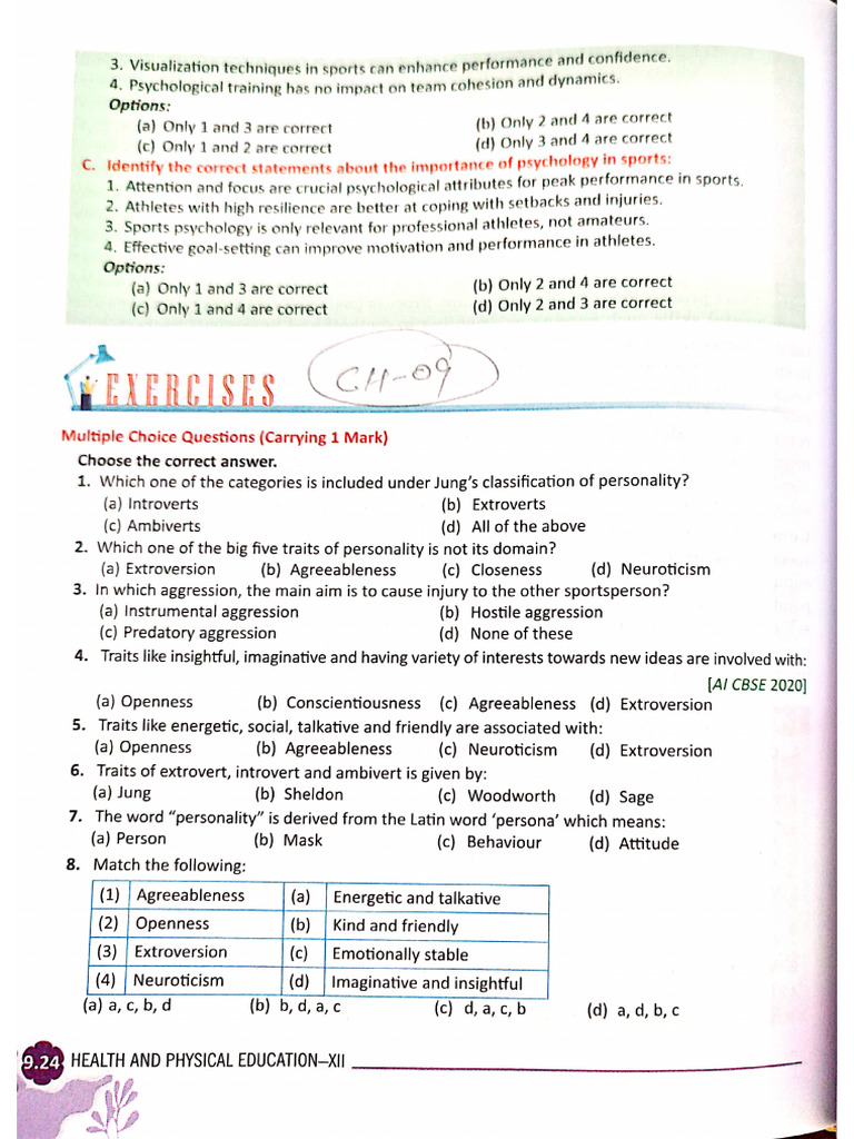 CH-09 Psychology and Sports | PDF