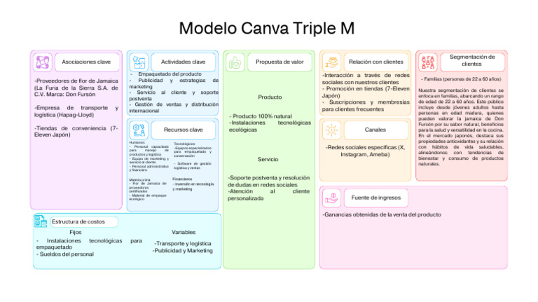 Triple M Modelo Canva | PDF | Marketing | Logística