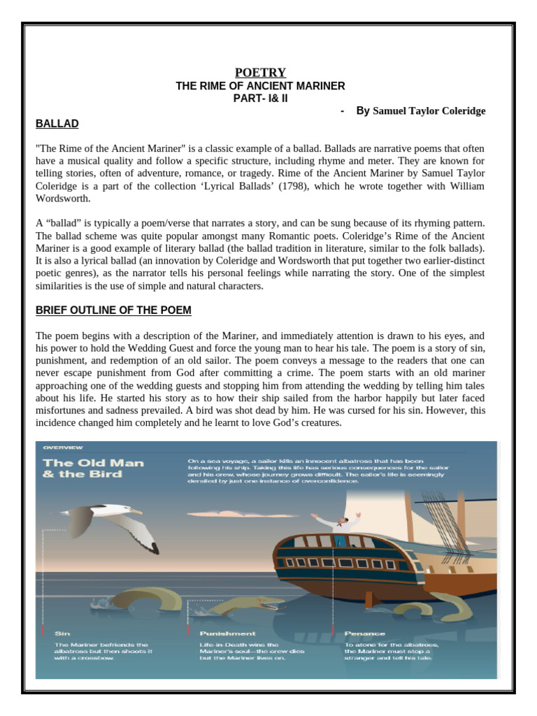 Coleridge's Rime of the Ancient Mariner | PDF | Ballad | Poetry
