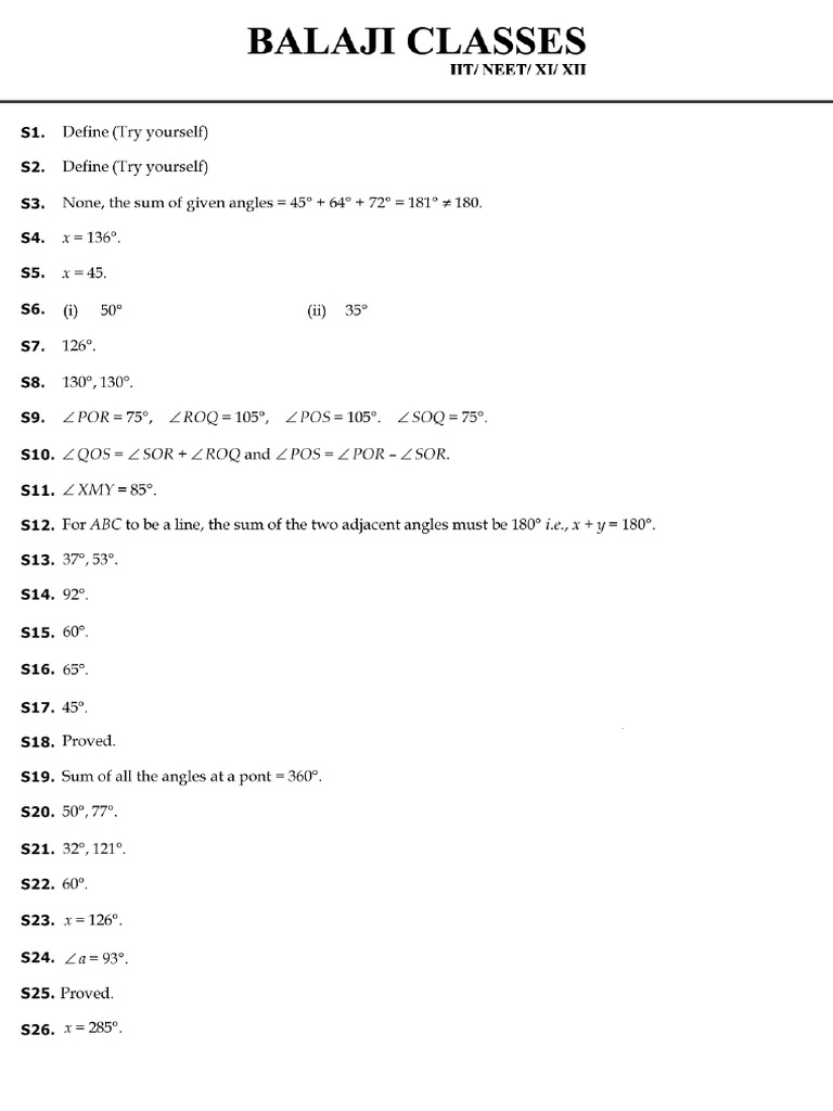 Lines And Angles Module Solution Pdf
