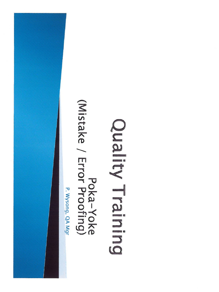 Poka Yoke PDF | PDF