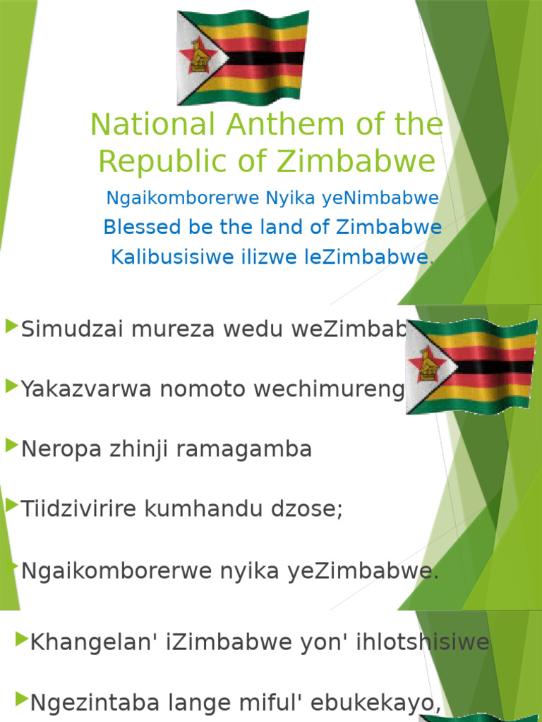 National Anthem of The Republic of Zimbabwe | PDF