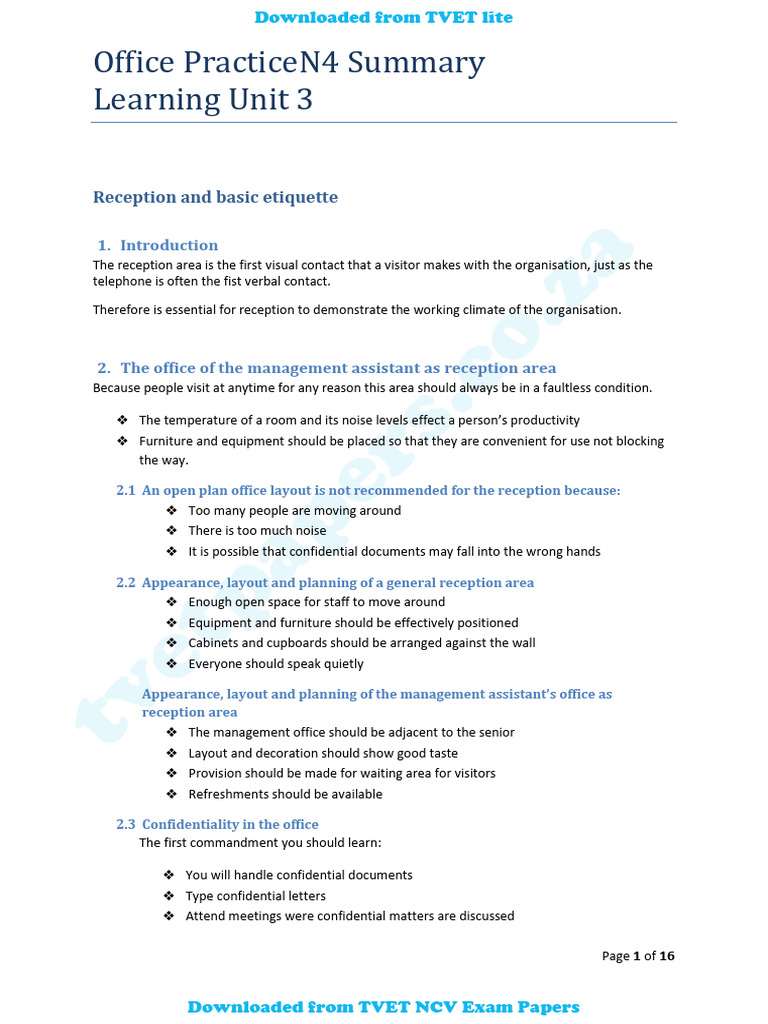 Office Practice N4 Topic3 | PDF | Drink | Robbery