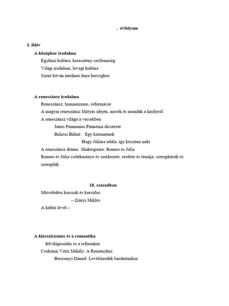 Irodalom 7. Evfolyam | PDF