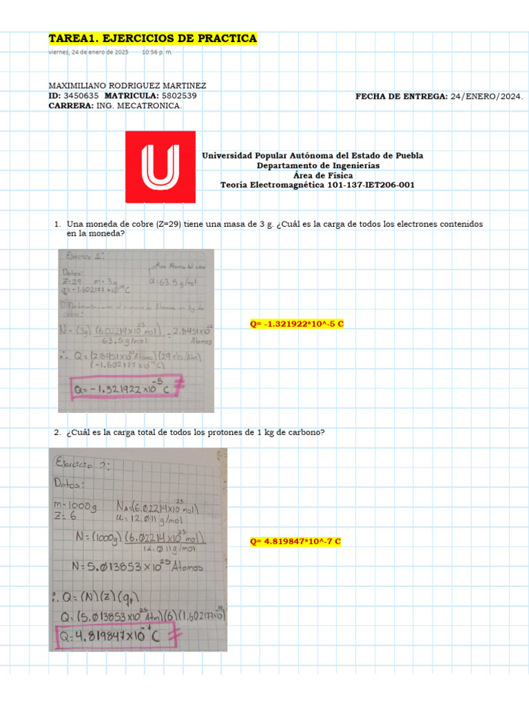 1. Tarea 1. Ejercicios de Practica i | PDF
