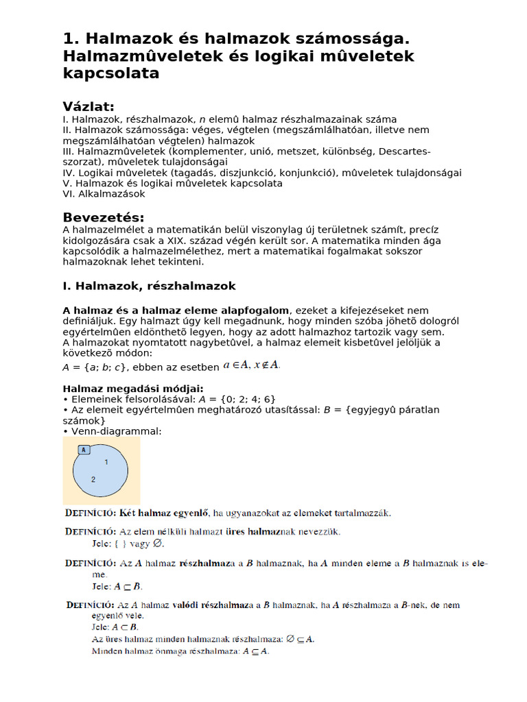 01. Halmazok | PDF