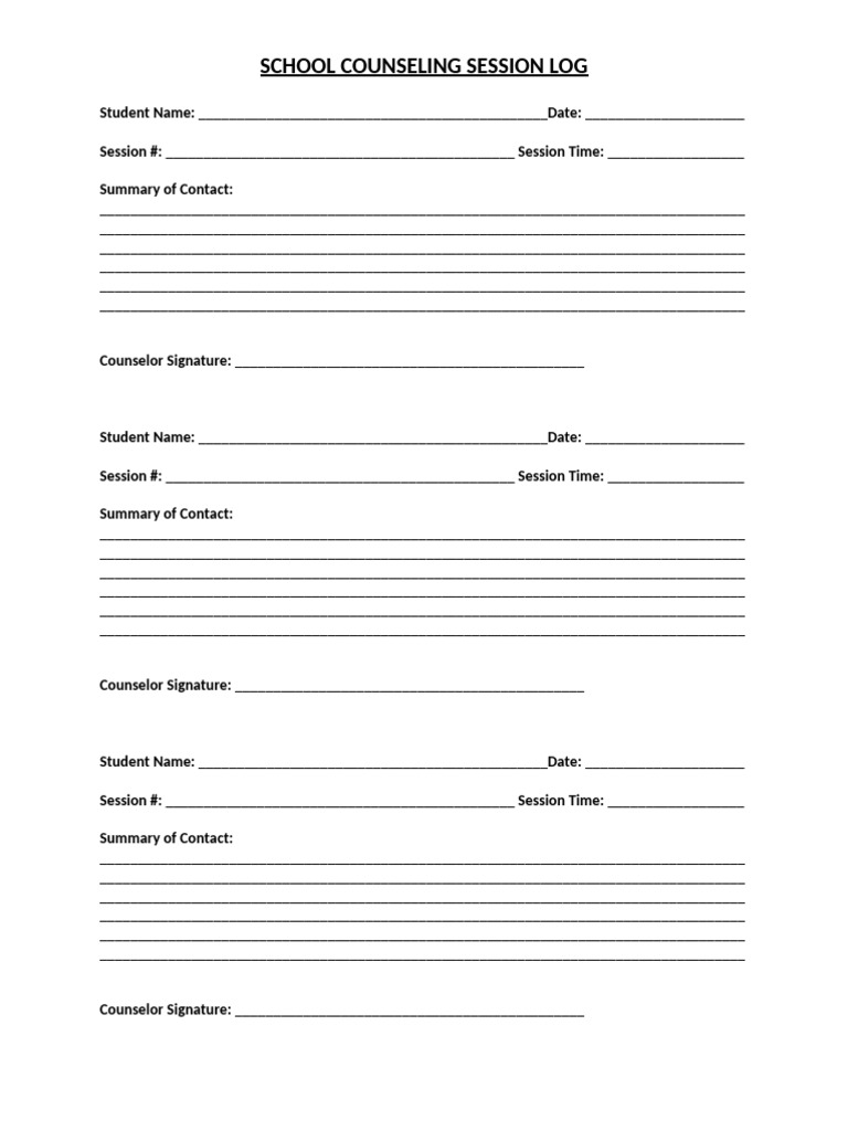 Student Counseling Log | PDF