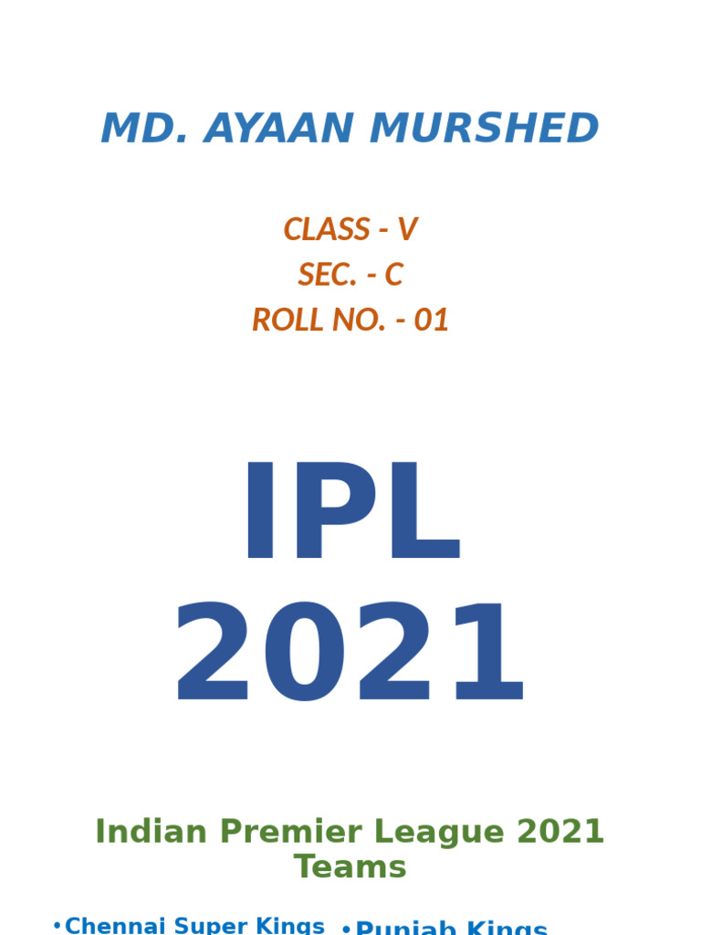 Ipl 2021 | PDF