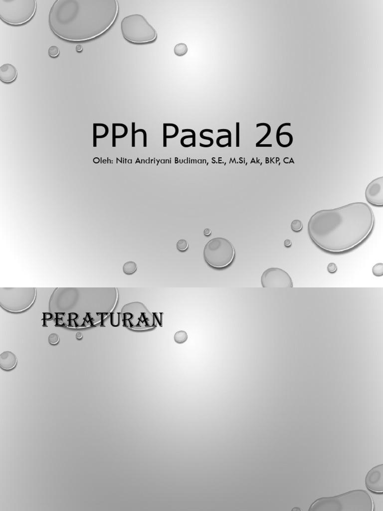 Pemotongan PPh Pasal 26 untuk WPLN | PDF