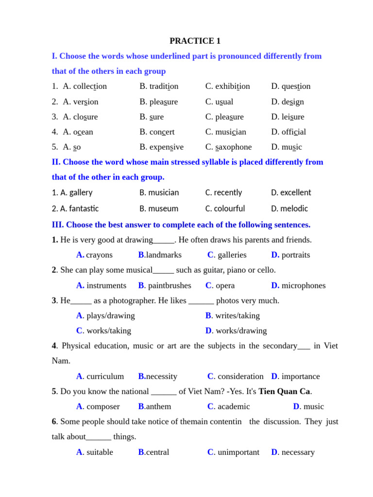 Pronunciation and Grammar Practice Exercises | PDF | Puppetry | Puppets
