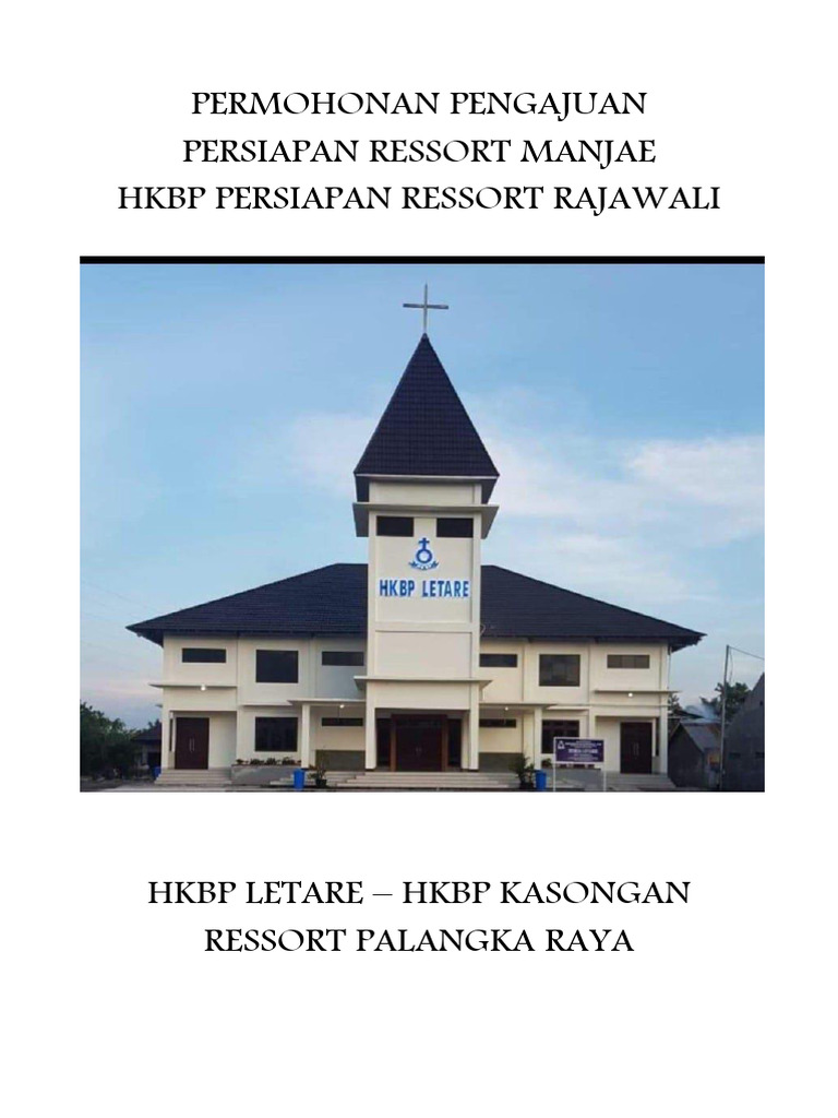 Pengajuan Persiapan HKBP Ressort Rajawali | PDF