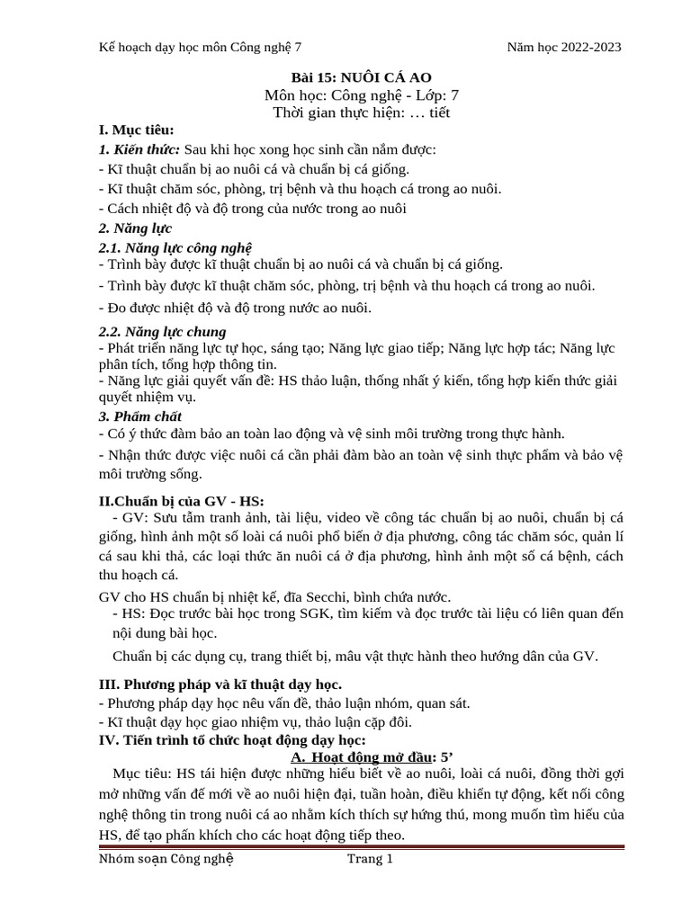 KHDH CN 7 BÀI 15 - Tran Thanh Tam | PDF