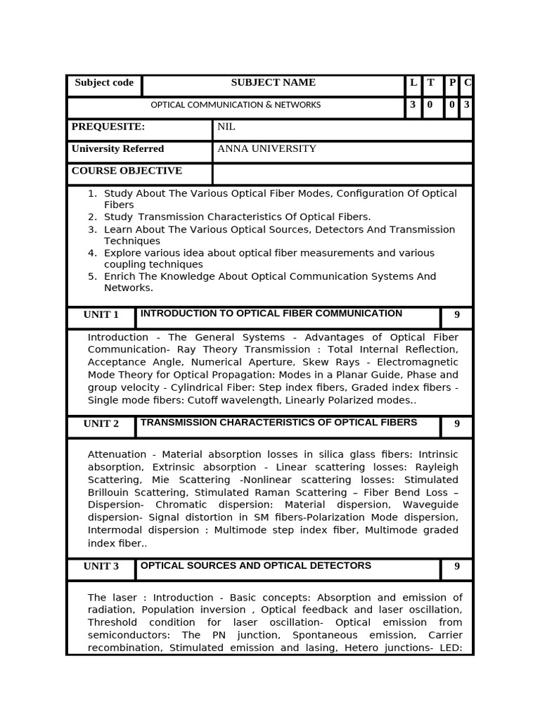 Final Optical Communication And Networks Pdf Optical Fiber Computer Network