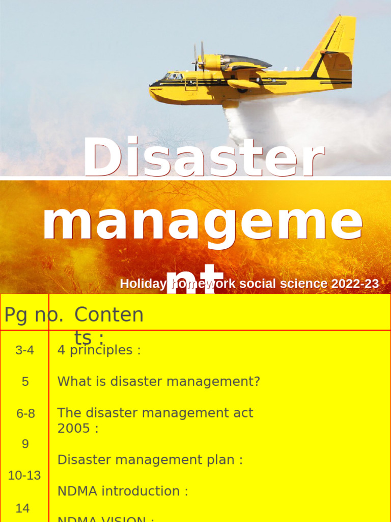 Sst Ppt on Disasters Hhw | PDF | Emergency Management | Civil Defense