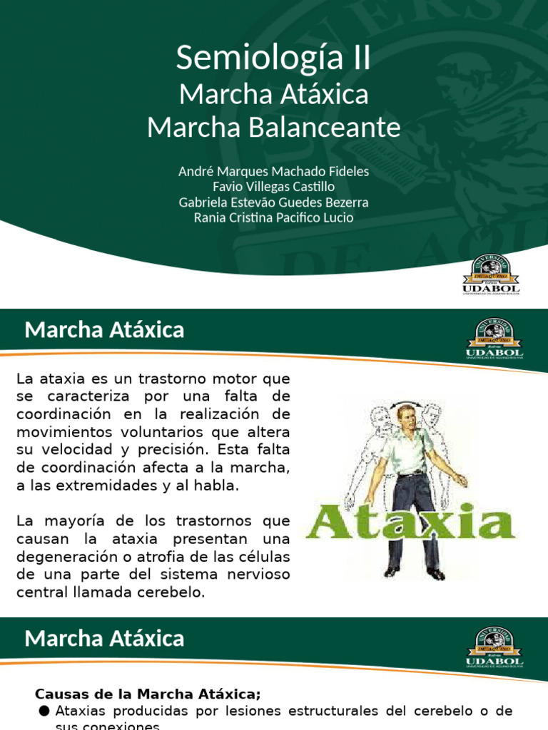 Marcha Atáxica y Balanceante: Causas y Diagnóstico | PDF