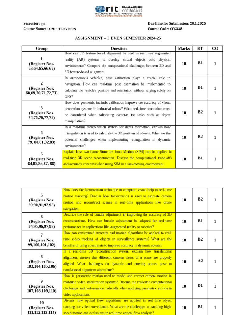 ASSIGNMENT - III | PDF | Computer Vision | Augmented Reality