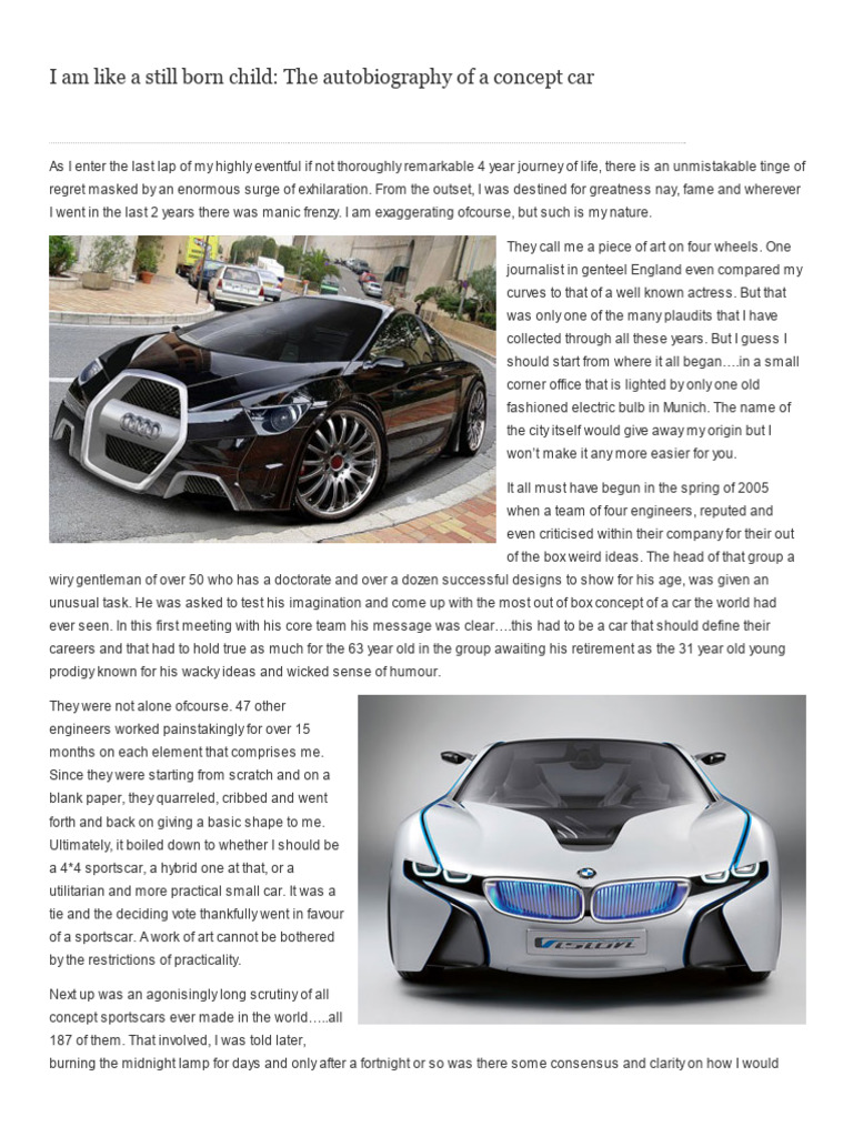 Autobiography of a Car | PDF | Sedan (Automobile) | Vehicles