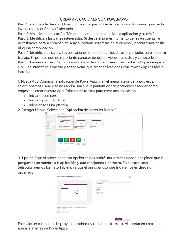 Crear Aplicaciones Con Powerapps | PDF | Aplicación movil | Microsoft Excel