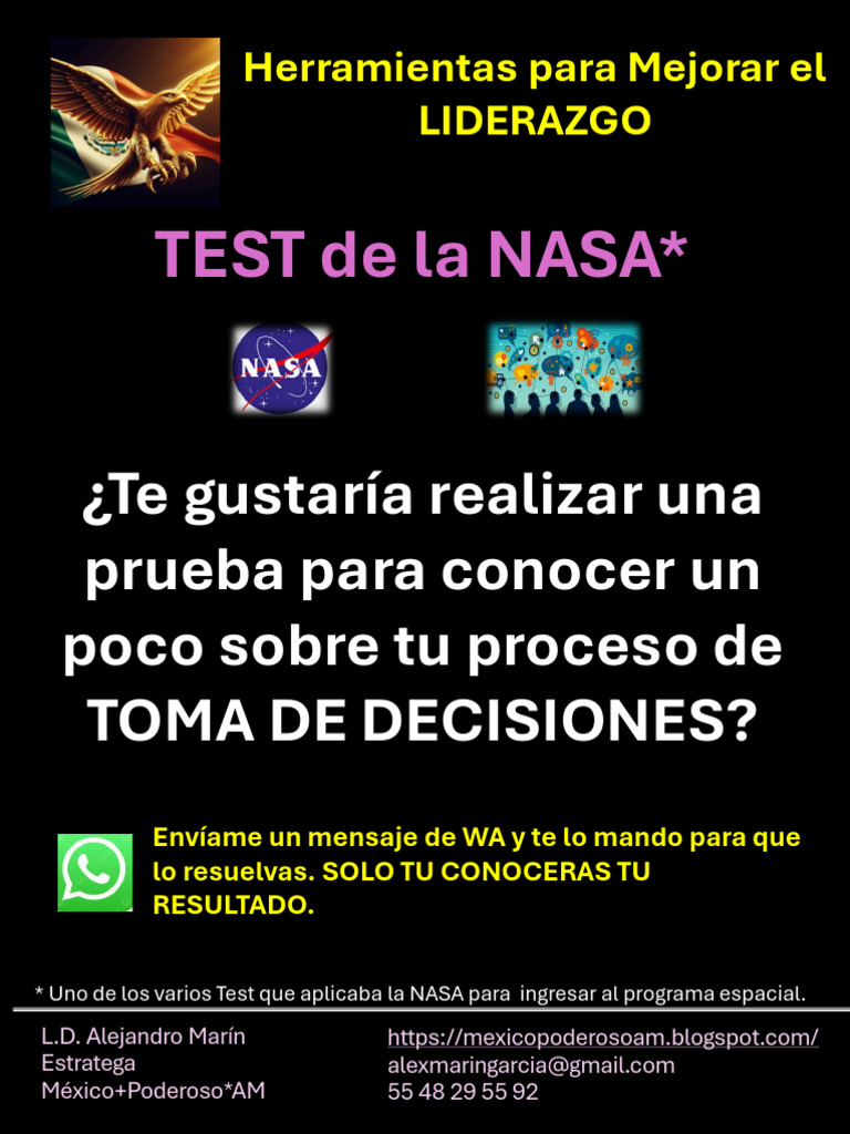 Test de Toma de Decisiones NASA | PDF | Nasa | Toma de decisiones
