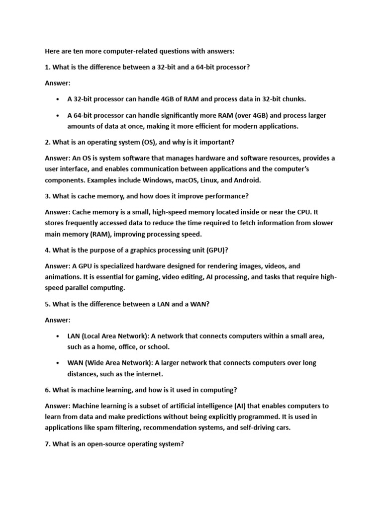 14. | PDF | Operating System | Central Processing Unit