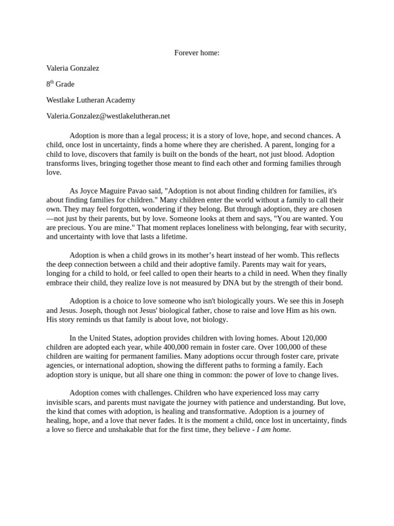 Forever Yours | PDF | Adoption | Love