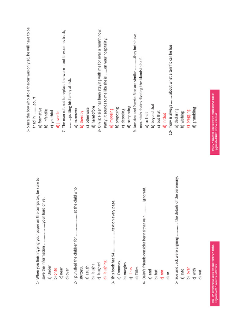 English Grammar Practice Exercises | PDF