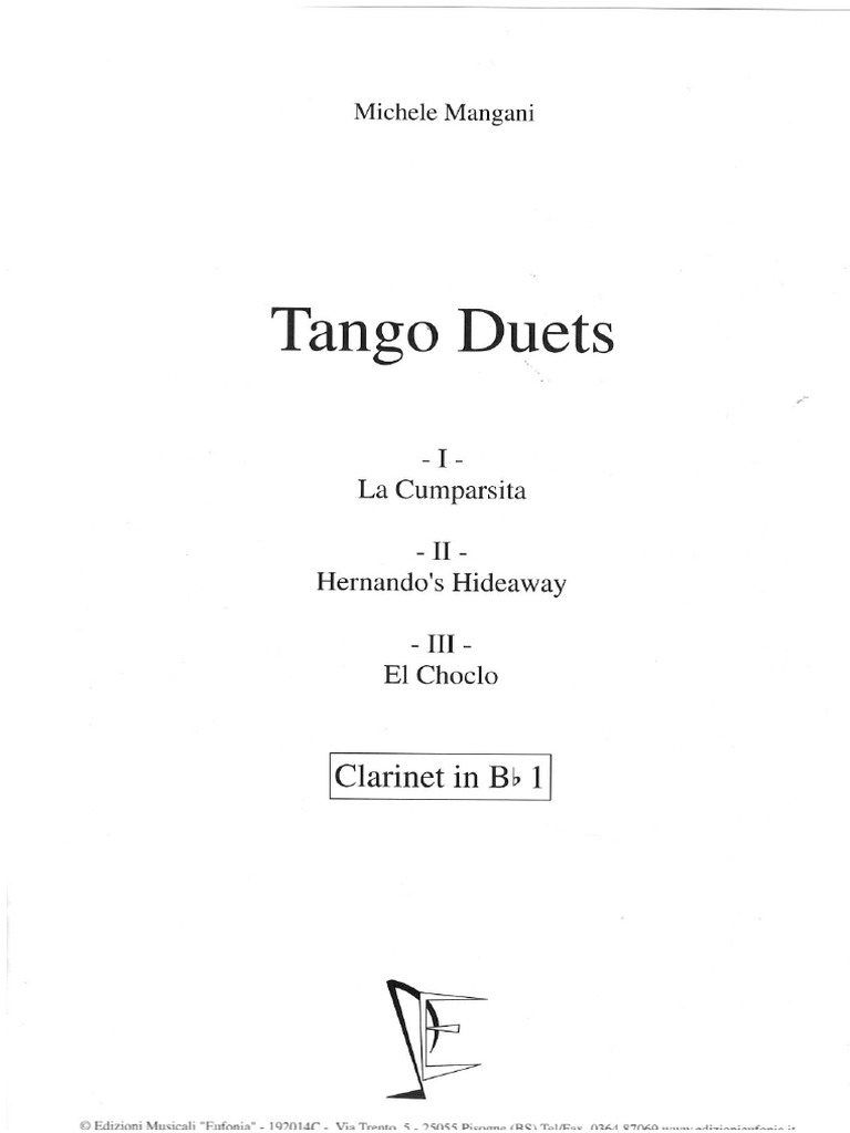 Tango Duets Clar Mangani | PDF
