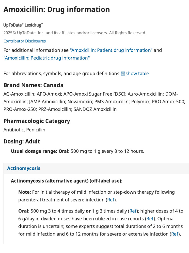 Amoxicillin - Drug Information | PDF | Medical Specialties | Clinical ...
