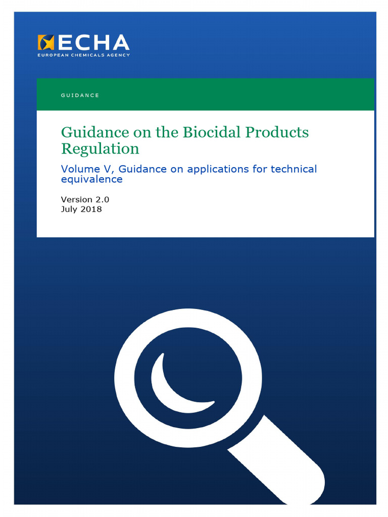 ECHA Guidance On On The Biocidal Products Regulation, 2018 | PDF ...