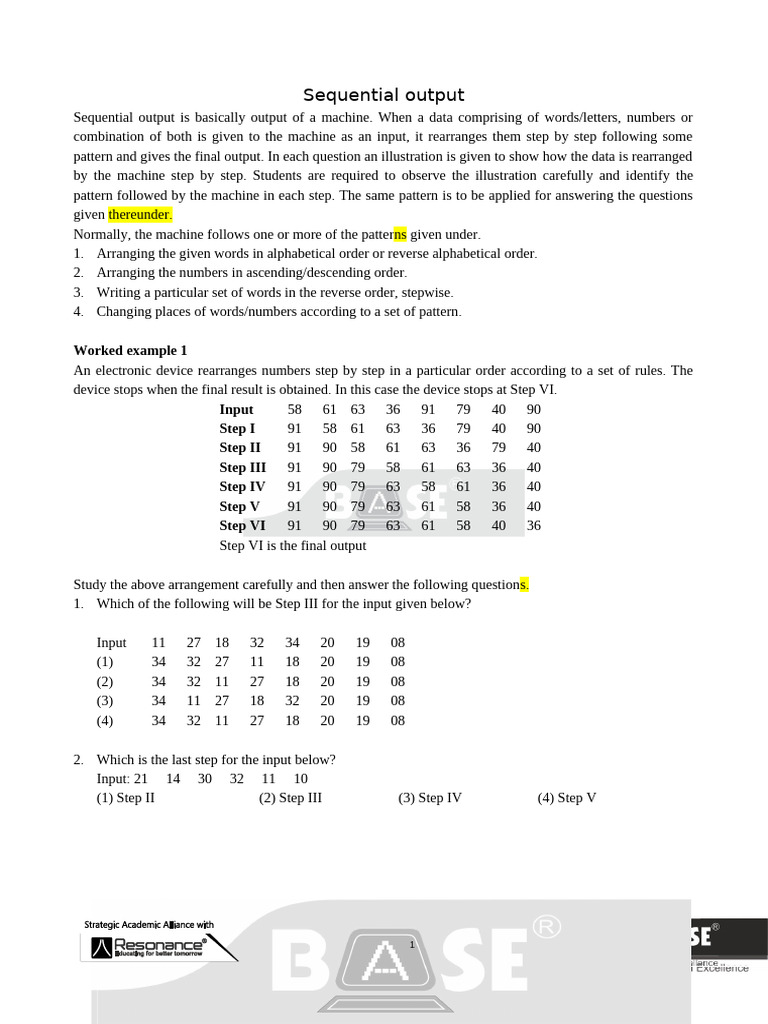 Sequential Output | PDF | Machines