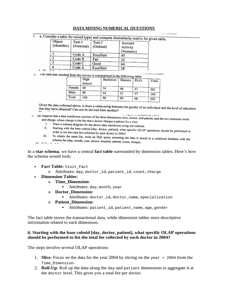 Data Mining Numerical Questions | PDF
