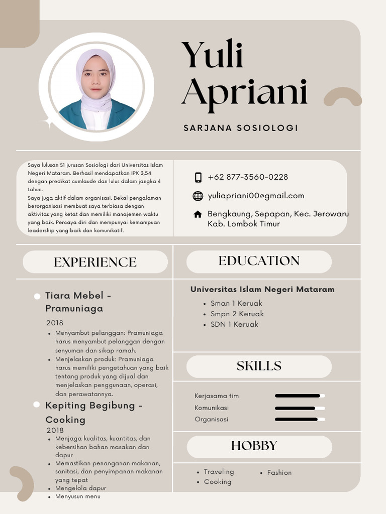 CV - Yuli Apriani 1 | PDF