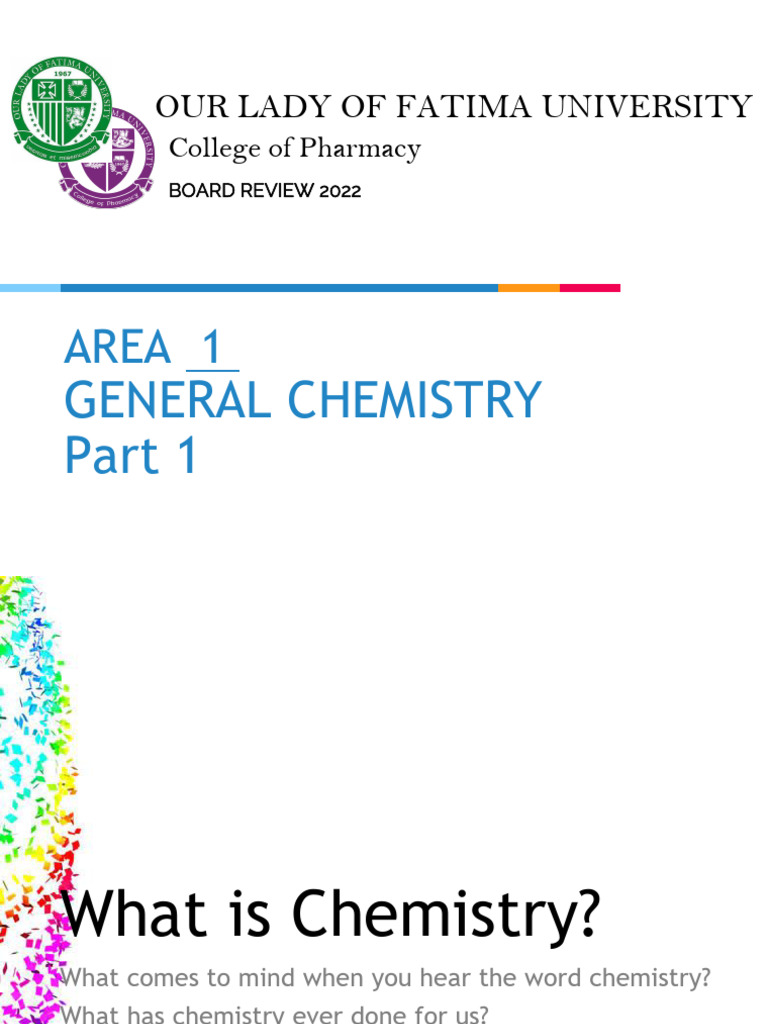 Handout General Chemistry Part 1 | PDF | Chemistry | Chemical Compounds