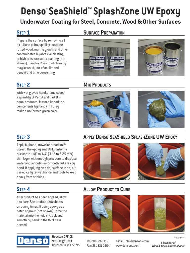 Denso Splashzone UW Epoxy Setup | PDF