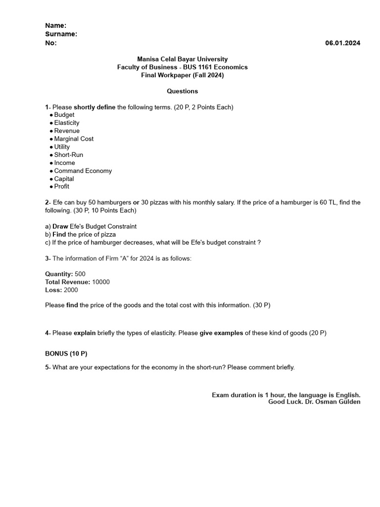 Final Workpaper | PDF