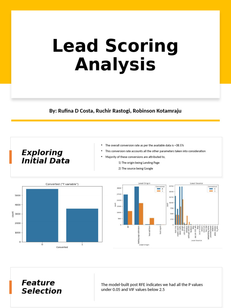 Lead Scoring Analysis | PDF