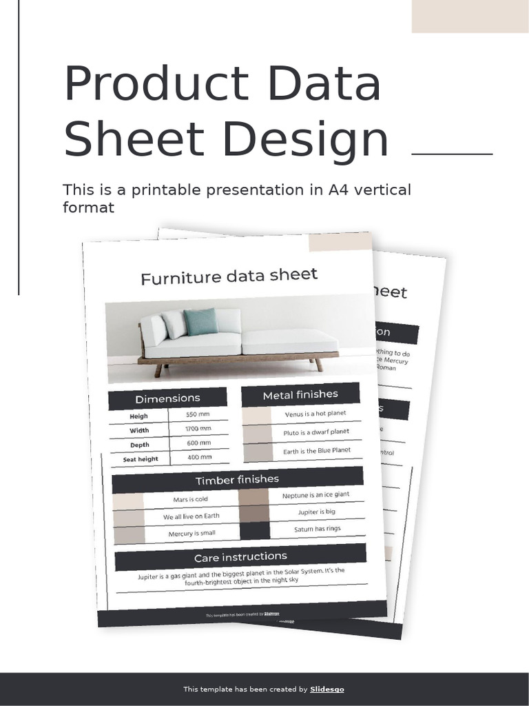 Product Data Sheet Design by Slidesgo | PDF | Planets | Planets In ...