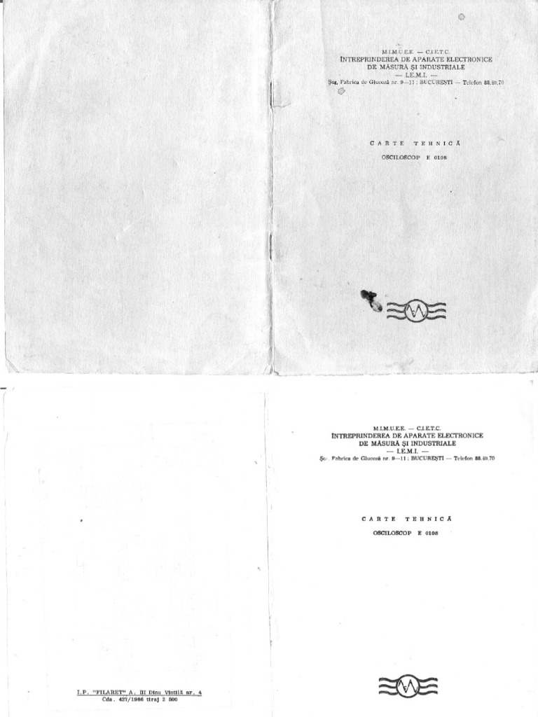 Osciloscop E0108 | PDF