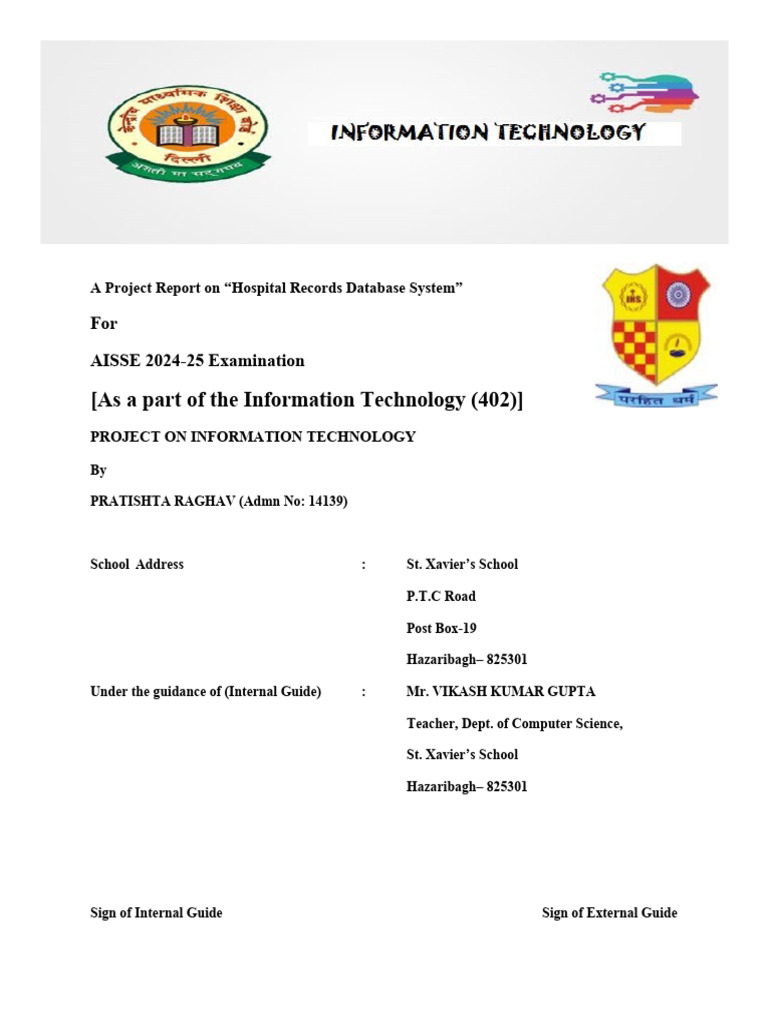 Hospital Records Database Project | PDF | Databases | Computing