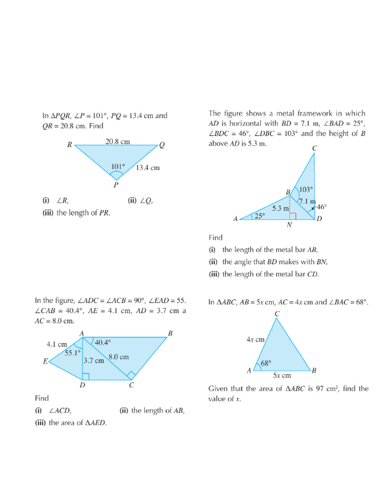 Class Test 1 (B2) VIII Mathematics | PDF