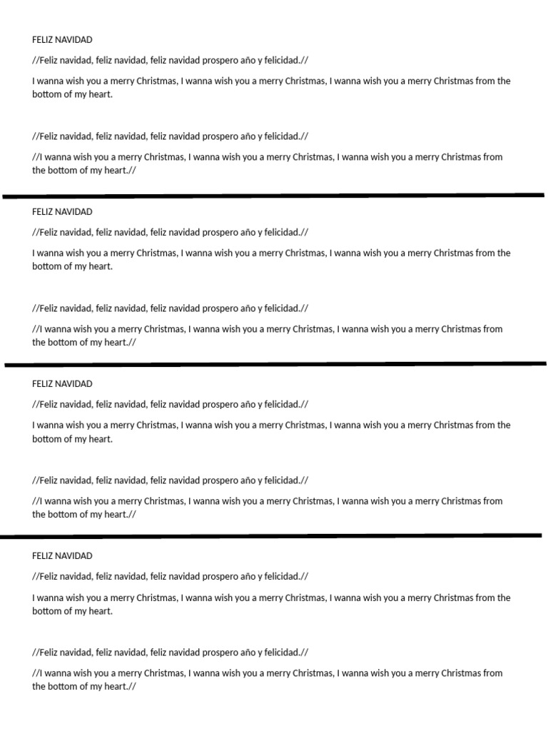 Feliz Navidad Letra | PDF