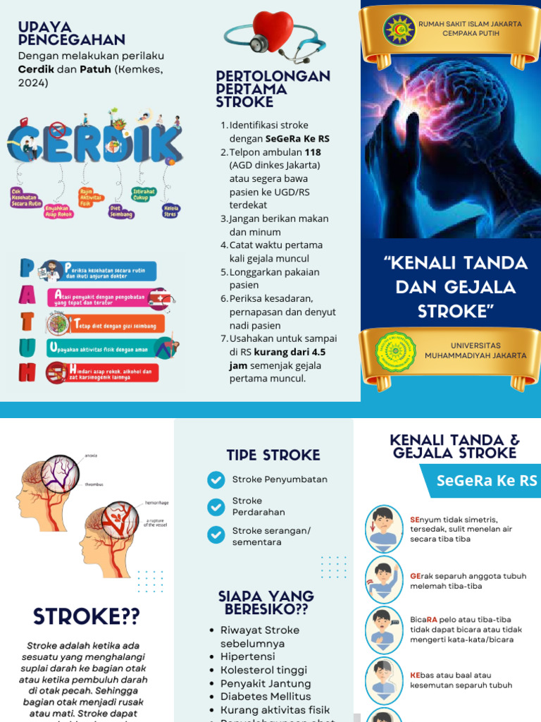 Leaflet Penkes Pencegahan Stroke | PDF