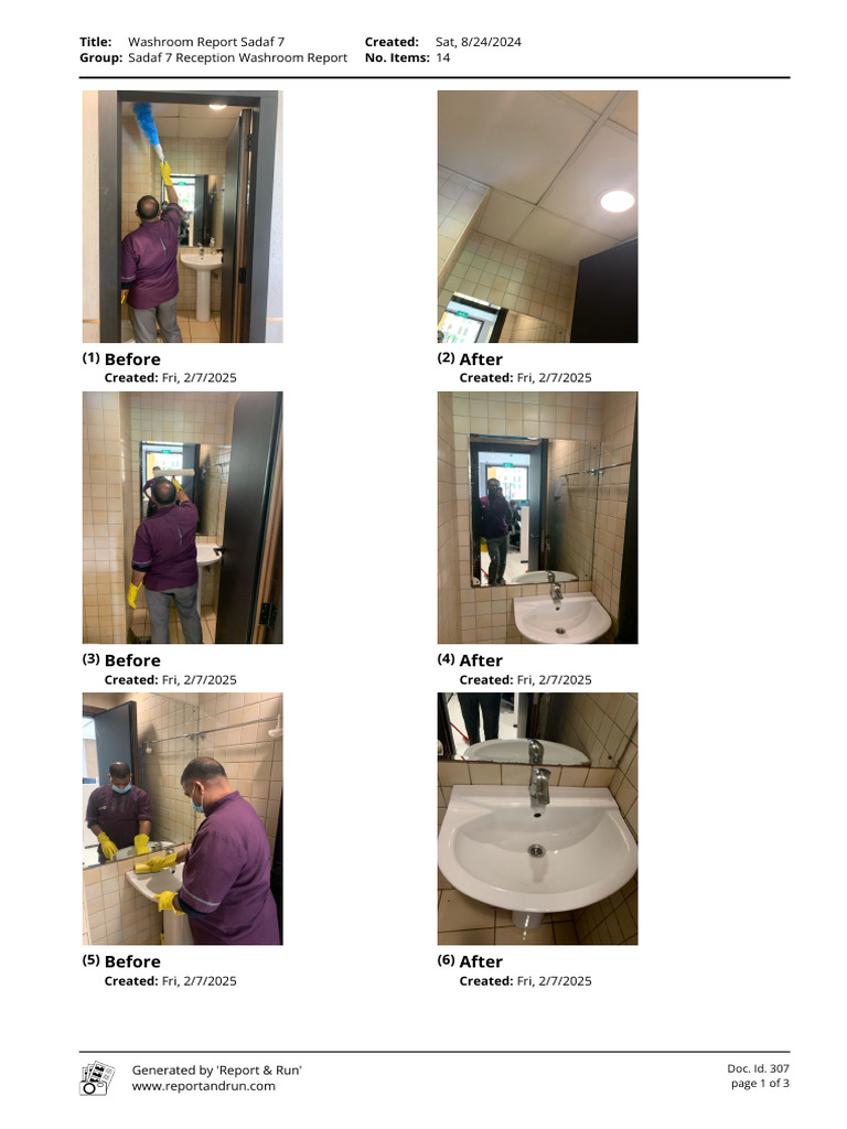 Washroom Report Sadaf 7-2 | PDF
