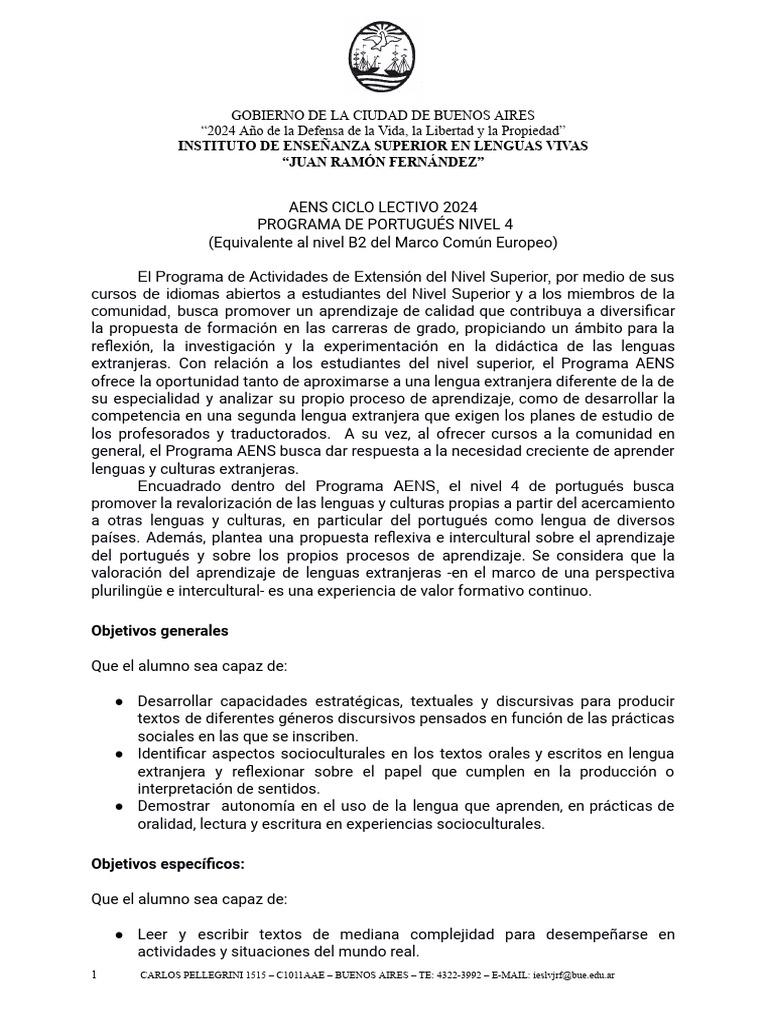 PROGRAMA AENS Nivel 4 2024 AMAYA MARTHA - Docx 1 | PDF | Aprendizaje ...