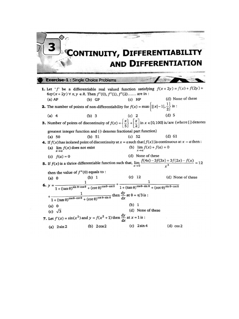 BB Continuity - Diff and Derivative | PDF