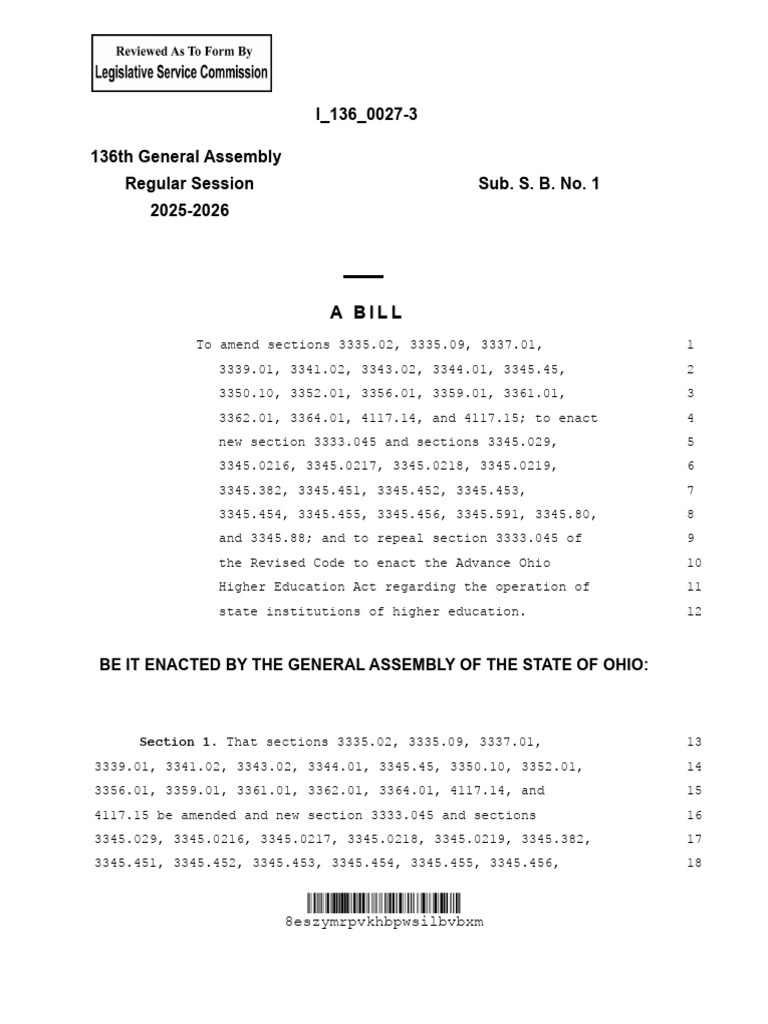 Substitute Senate Bill 1 | PDF | Board Of Directors | Article Two Of ...