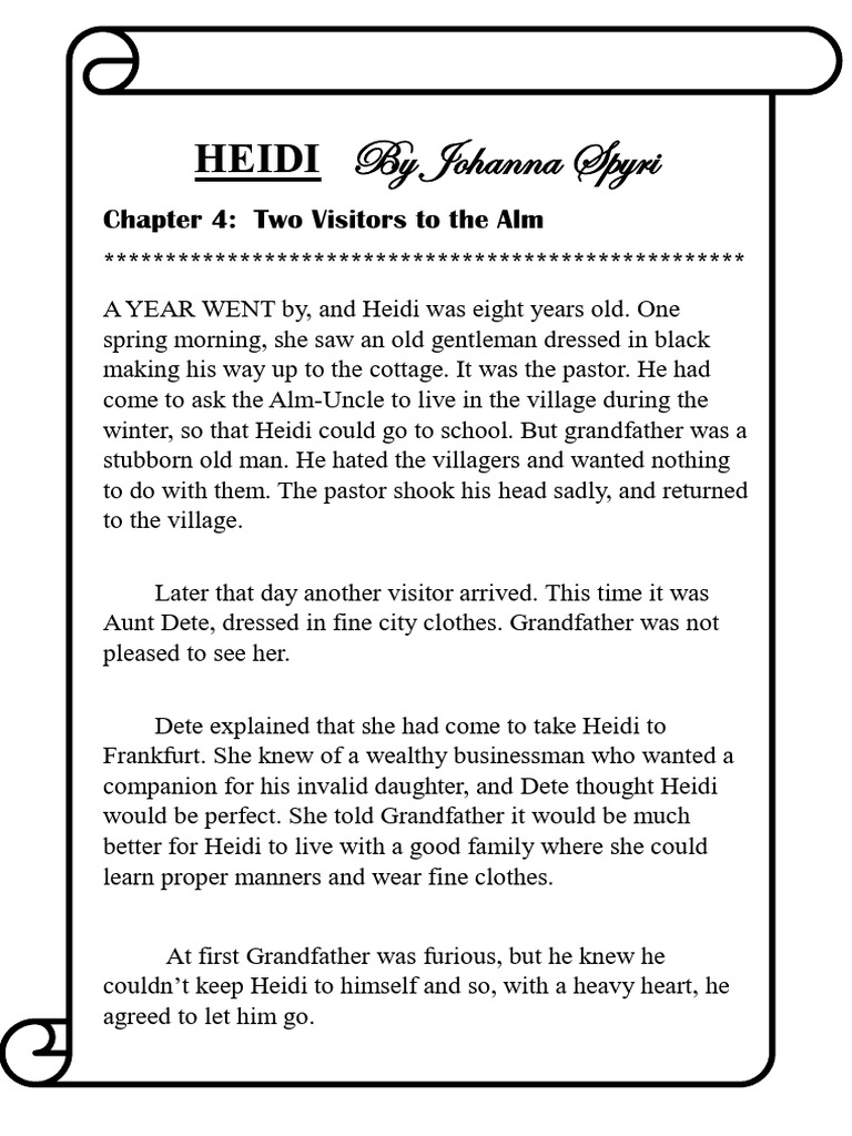 Heidi's New Journey Begins | PDF