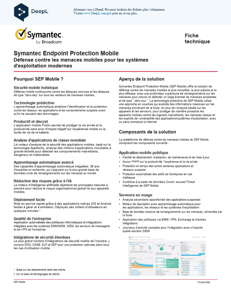 Sécurité Mobile avec Symantec SEP | PDF | Intelligence artificielle ...