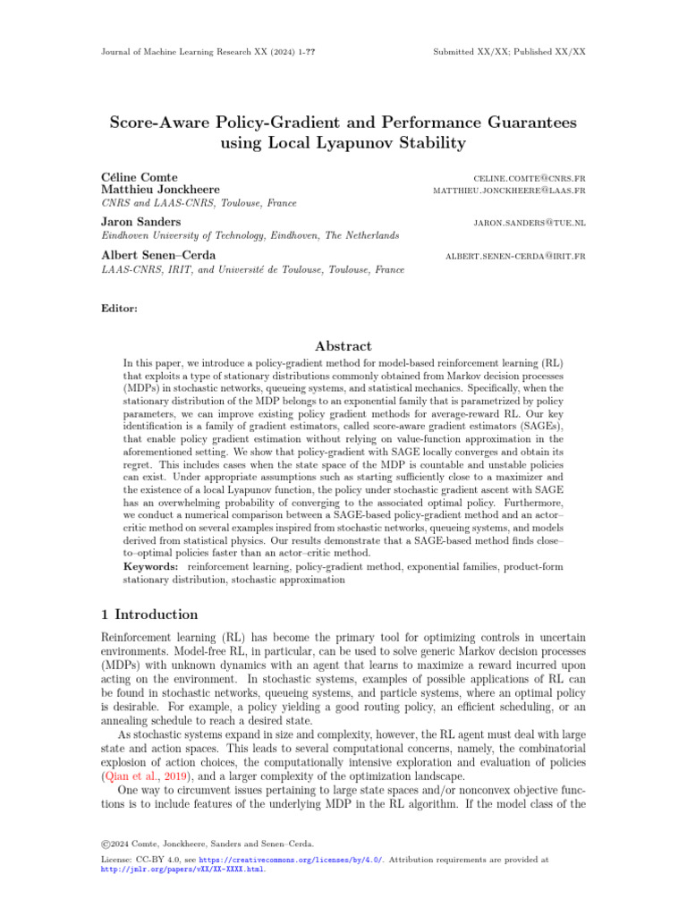 Paper RL | PDF | Mathematical Optimization | Markov Chain