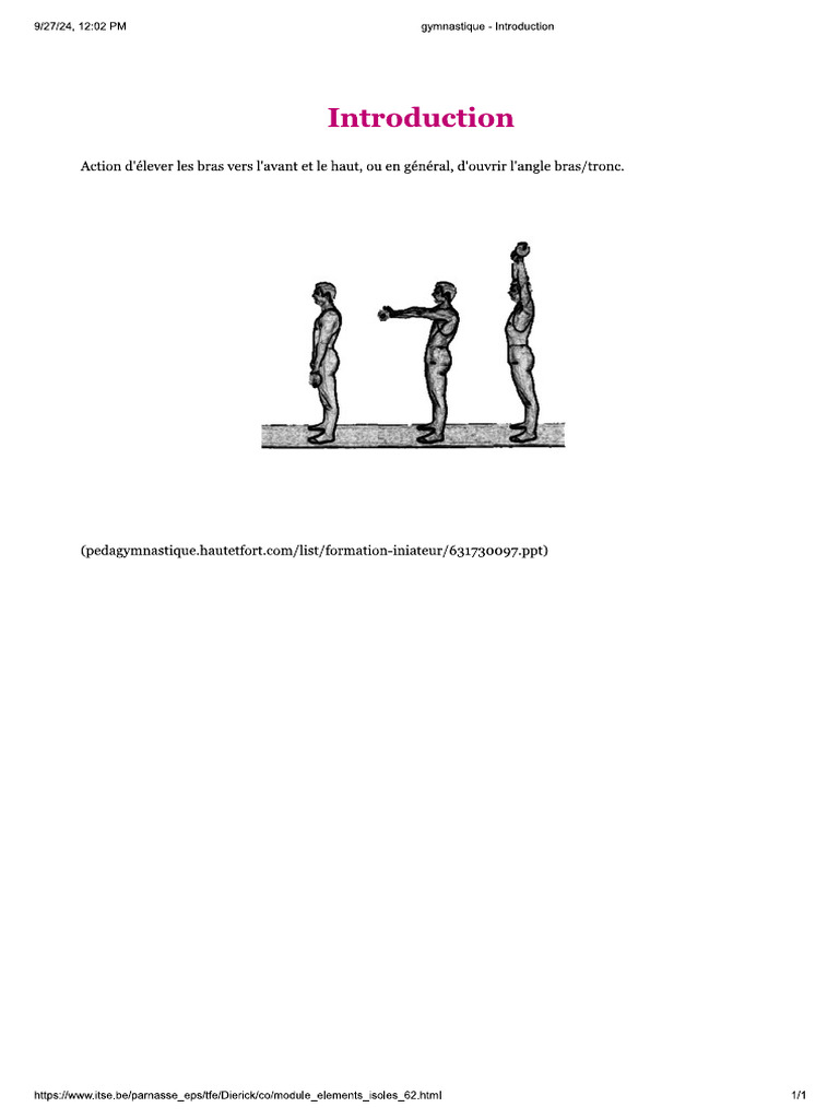 Gym Antépulsion Intro | PDF